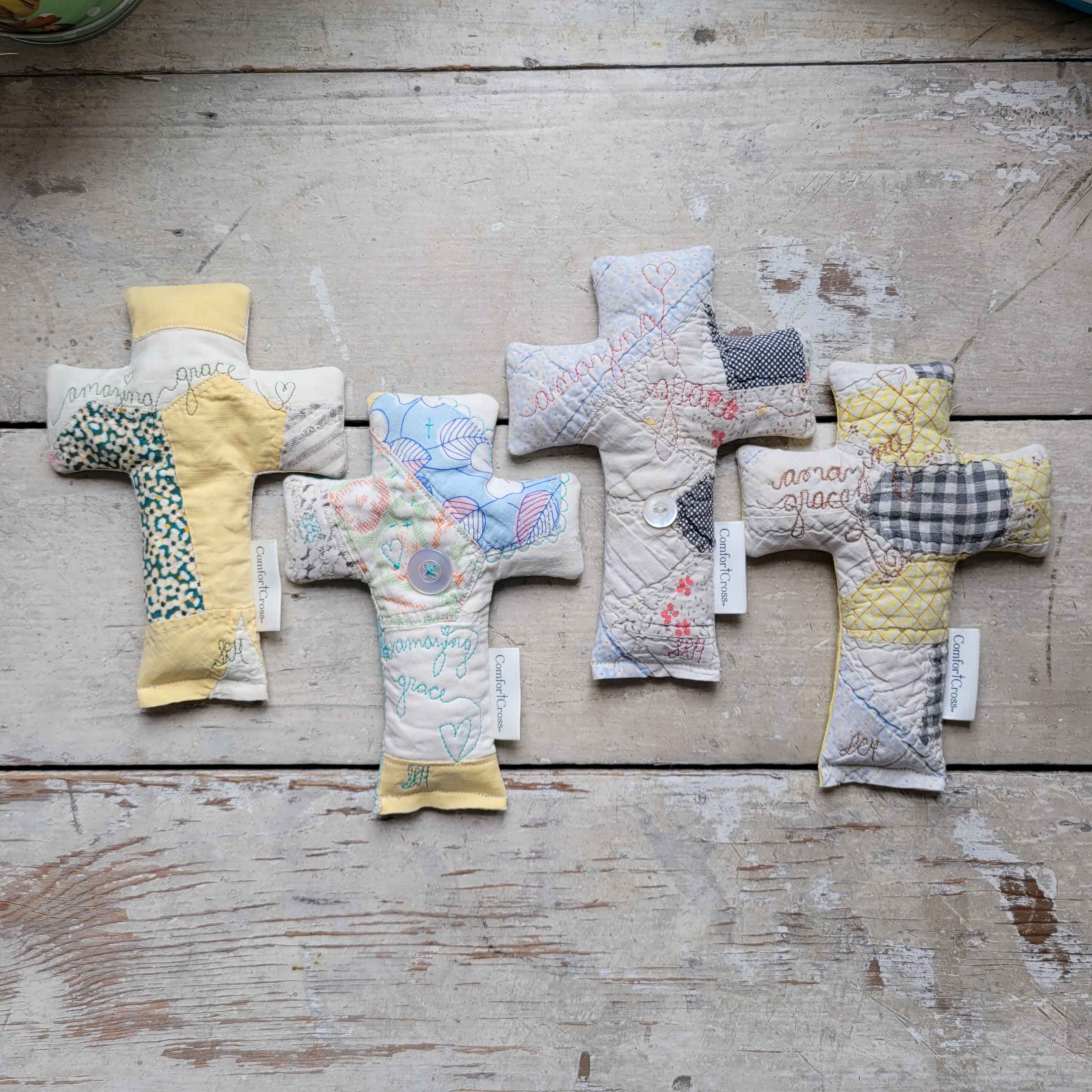 Quilted Prayer Weighted Cross - Prayer Cross - Comfort Cross - Well Wo ...